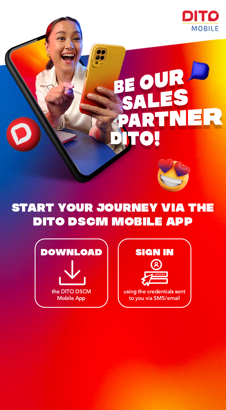 Become A Sales Partner via the DITO DSCM App!